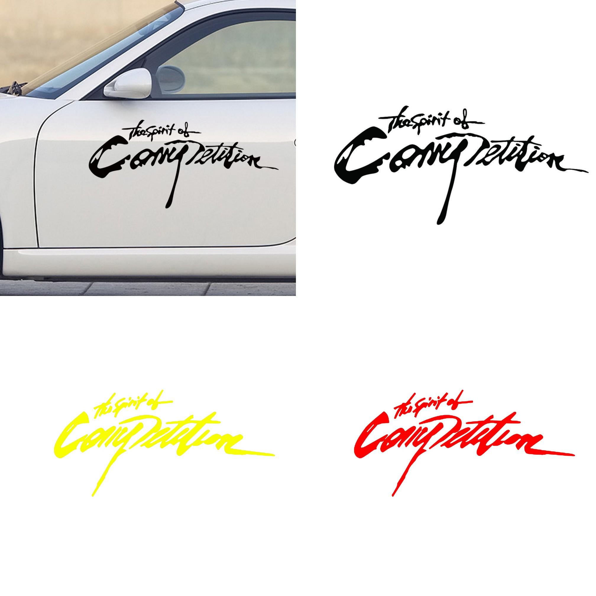 Walbest Car Sticker - The Spirit of Competition Letter Reflective ...