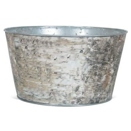 Metal Silver & Birch Look Bucket | Walmart Canada