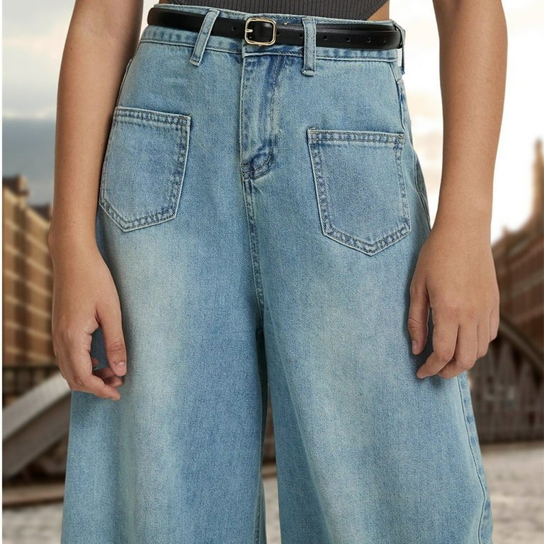 BLTIBY Women's Denim Trousers Spring Summer Solid Colour BLTIBY Women's Denim Trousers Spring Summer Solid Colour