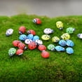 CEORPER 100pcs Mini Ladybugs Shaped Stickers Miniature Ornament DIY ...