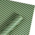 20 Sheets Kraft Stripe Flower Wrapping Paper, Green Diagonal Stripes ...