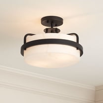 Possini Euro Design Oblys 12" Modern Semi Flush-Mount Ceiling Light ...