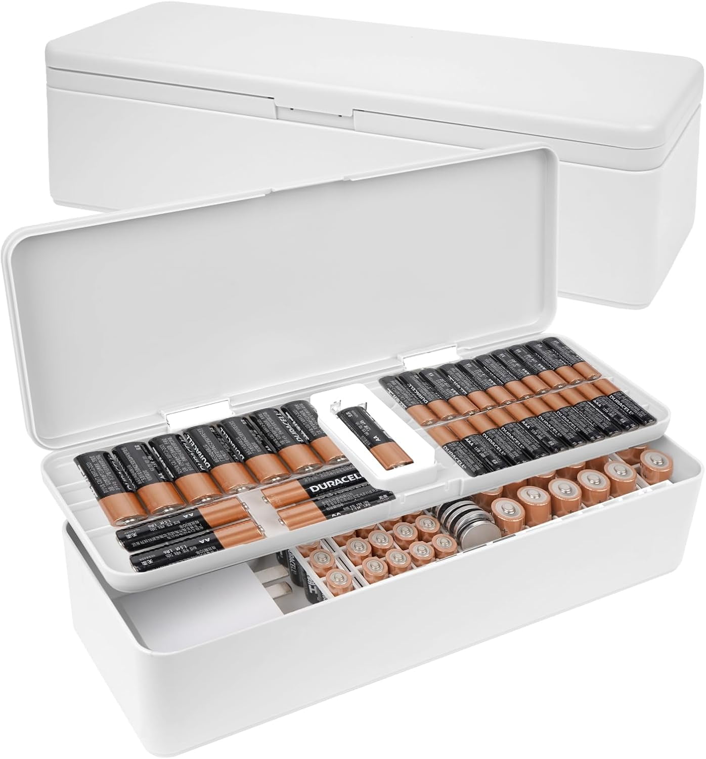 TRAHOO-Battery Organizer Storage Box, Battery Storage Case with ...