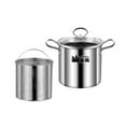 Stainless Steel Frying Pot 3L Capacity Oil Fryer Cooking Pot with Glass ...