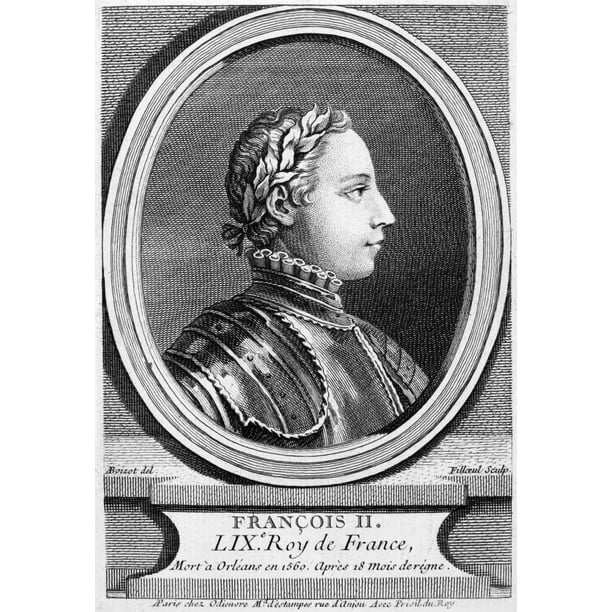 Francis Ii (1544-1560). /Nking Of France (1559-60). Line Engraving ...