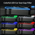 Lomubue RGB Car Gap Storage Box with Charging 7-Color Light Mode Car ...