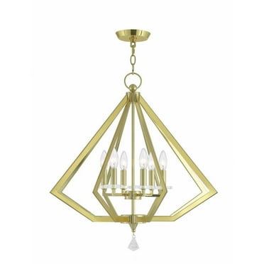 Modern Contemporary Six Light Chandelier-Antique Brass Finish Bailey ...