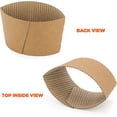 [200 Pack] Kraft Coffee Cup Sleeves Disposable for Hot Drinks, Durable ...