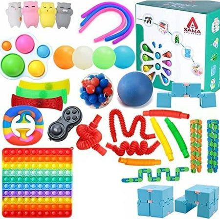 28 pc fidgets for Girls, Sensory Toys for Autism, pop it Pack, fidgets ...