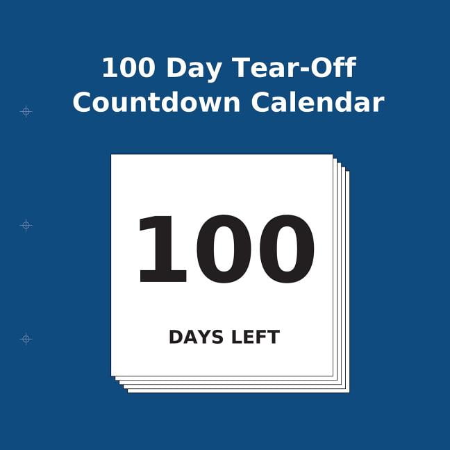 100 Day Tear-Off Countdown Calendar (Paperback) (Large Print) - Walmart.com