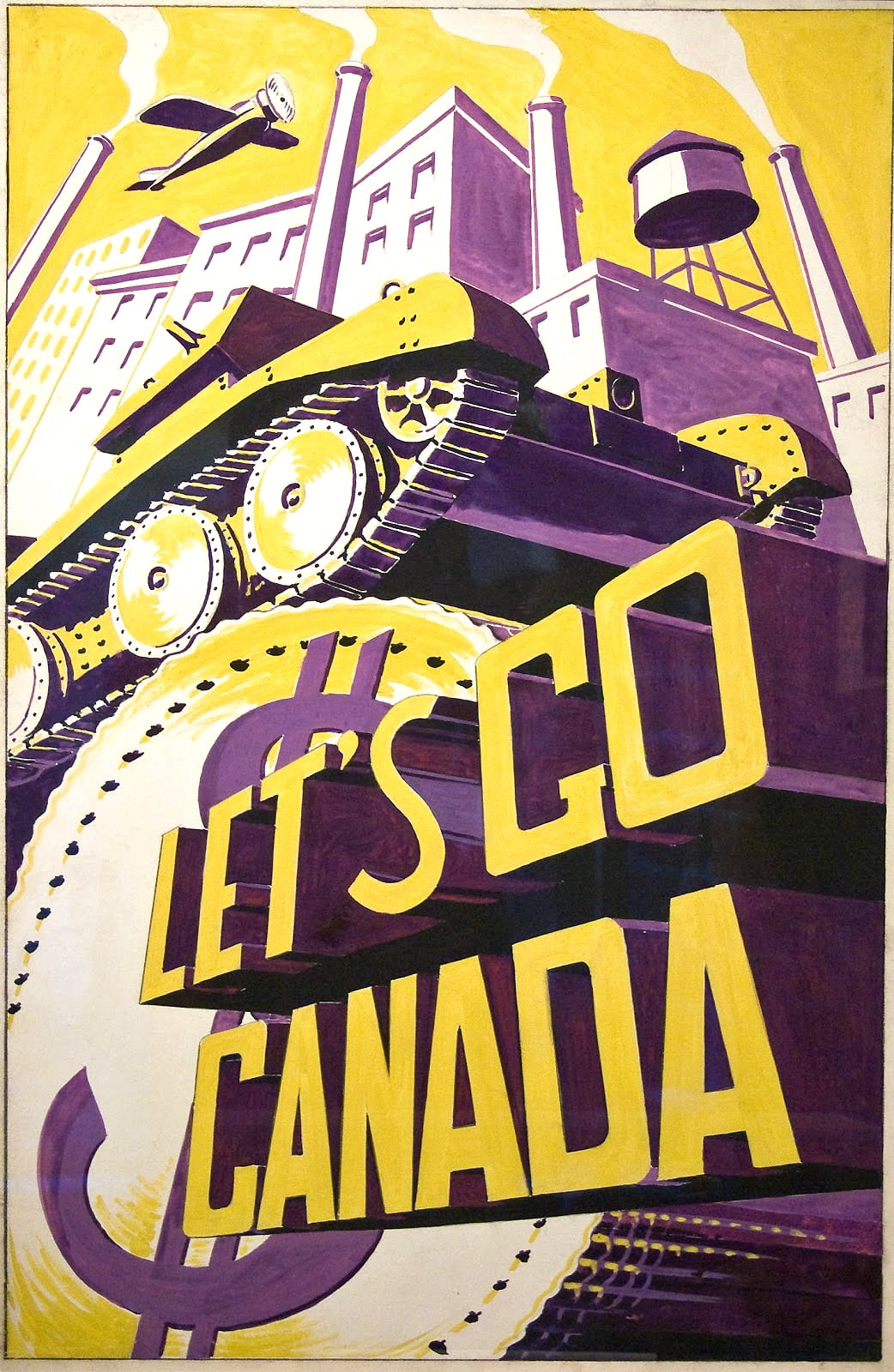Let's go Canada WW2 war propaganda paper poster 14" x 20" | Walmart Canada