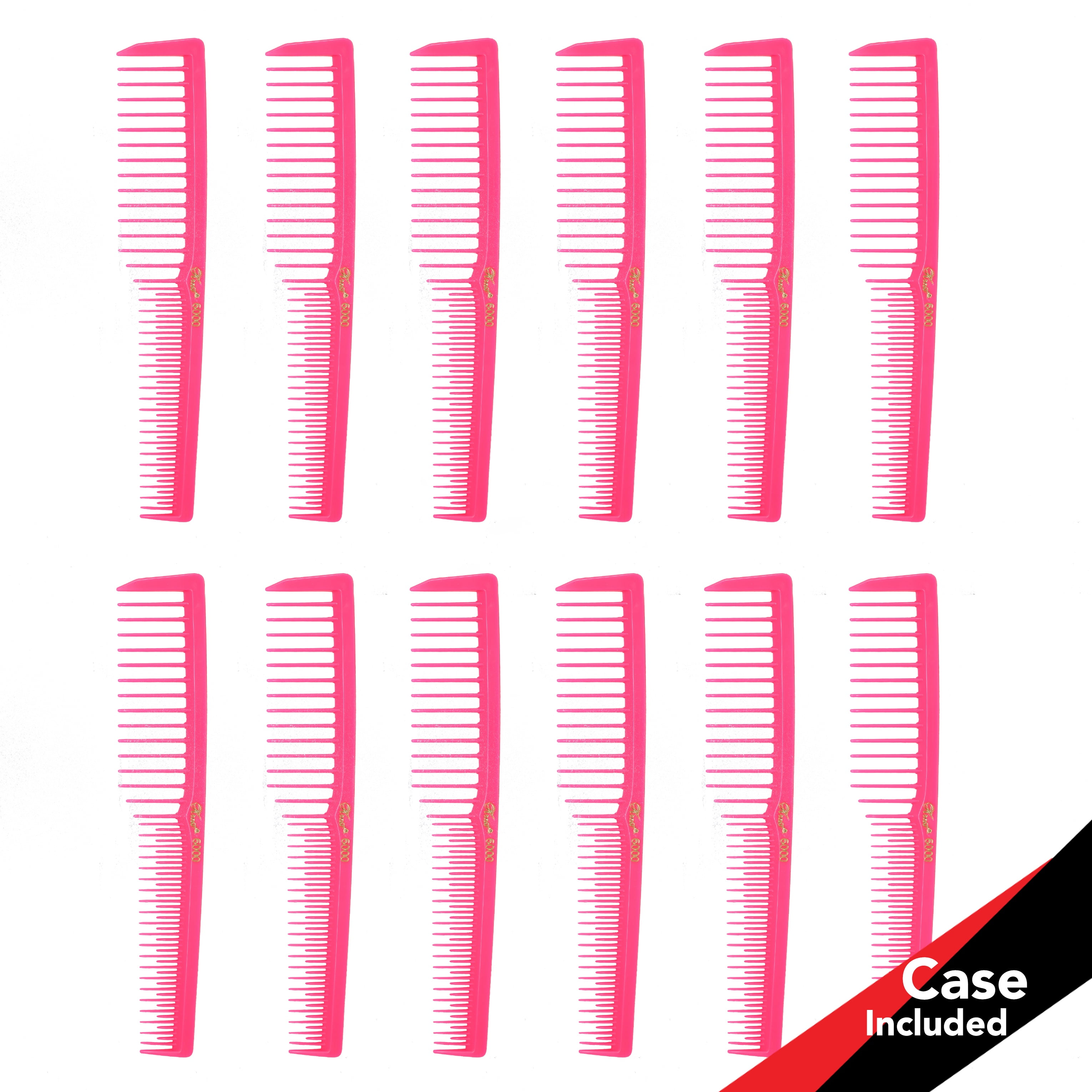 Krest 6000 Teasing Combs Lift Vent Hair Combs Pack Space Tooth Wide ...