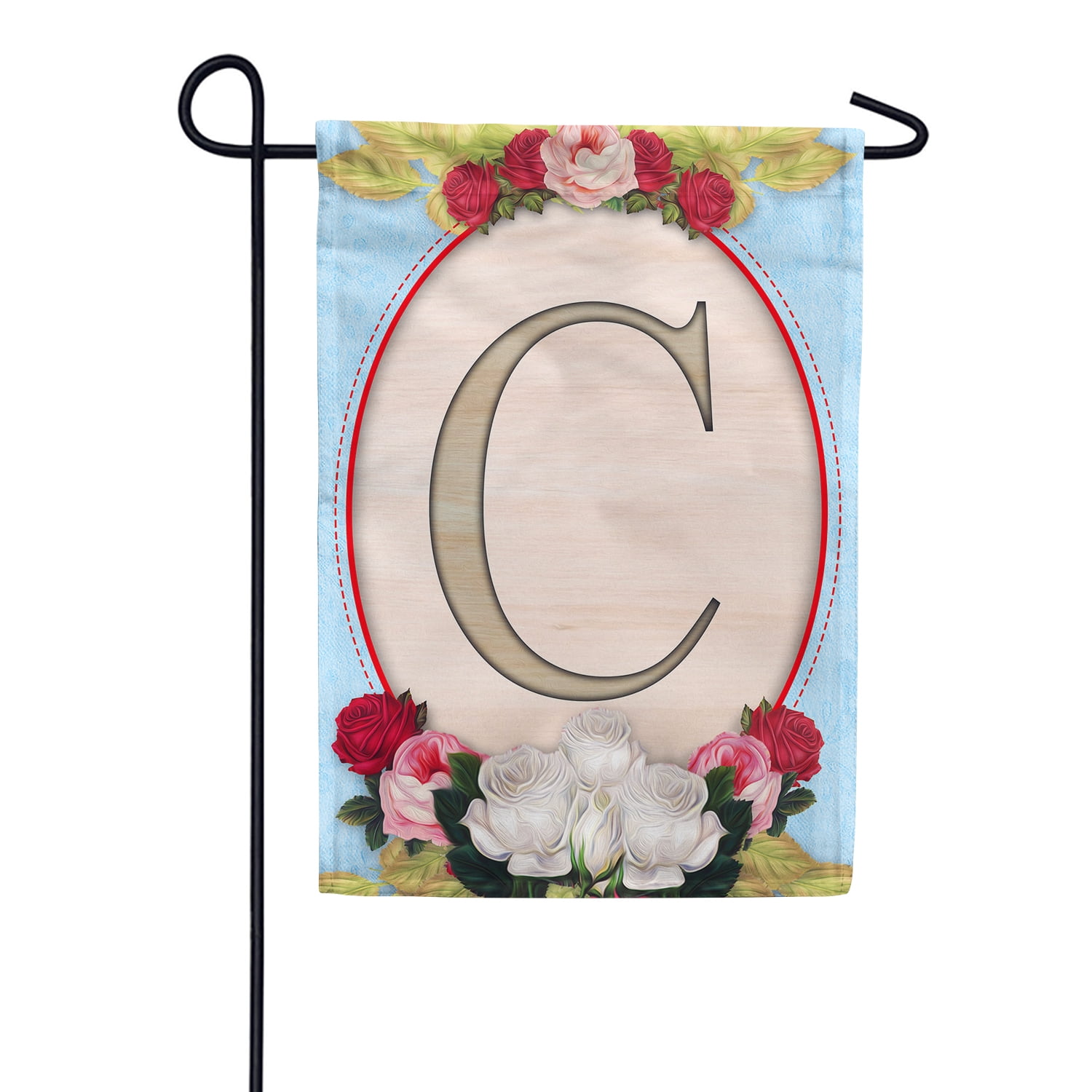 America Forever Spring Monogram Garden Flag Letter C 12.5 x 18 inches ...