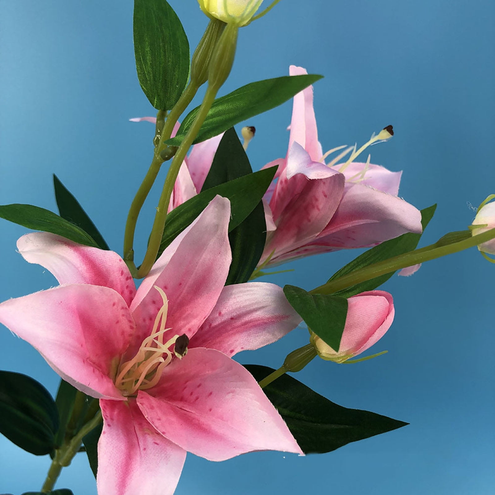 Travelwant 3Branches Artificial Flowers Tiger Lily Real Touch Fake ...