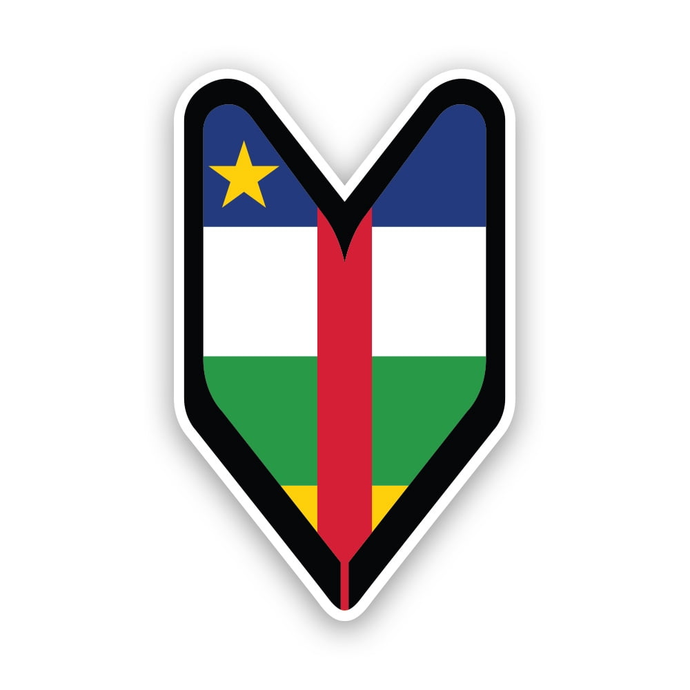 Central African Republic Driver Badge Sticker Decal - Self Adhesive ...