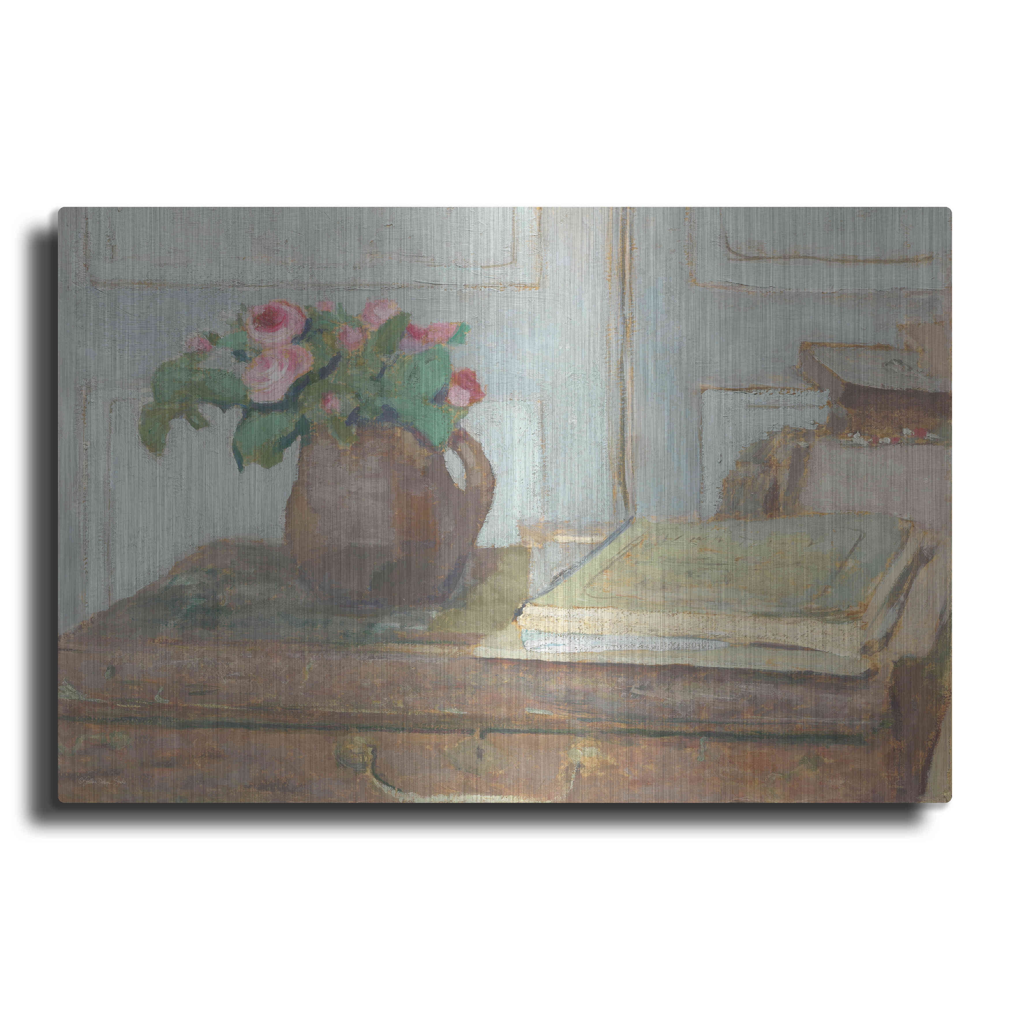 Luxe Metal Art 'Artist Pain Box With Flowers' by Stellar Design Studio ...
