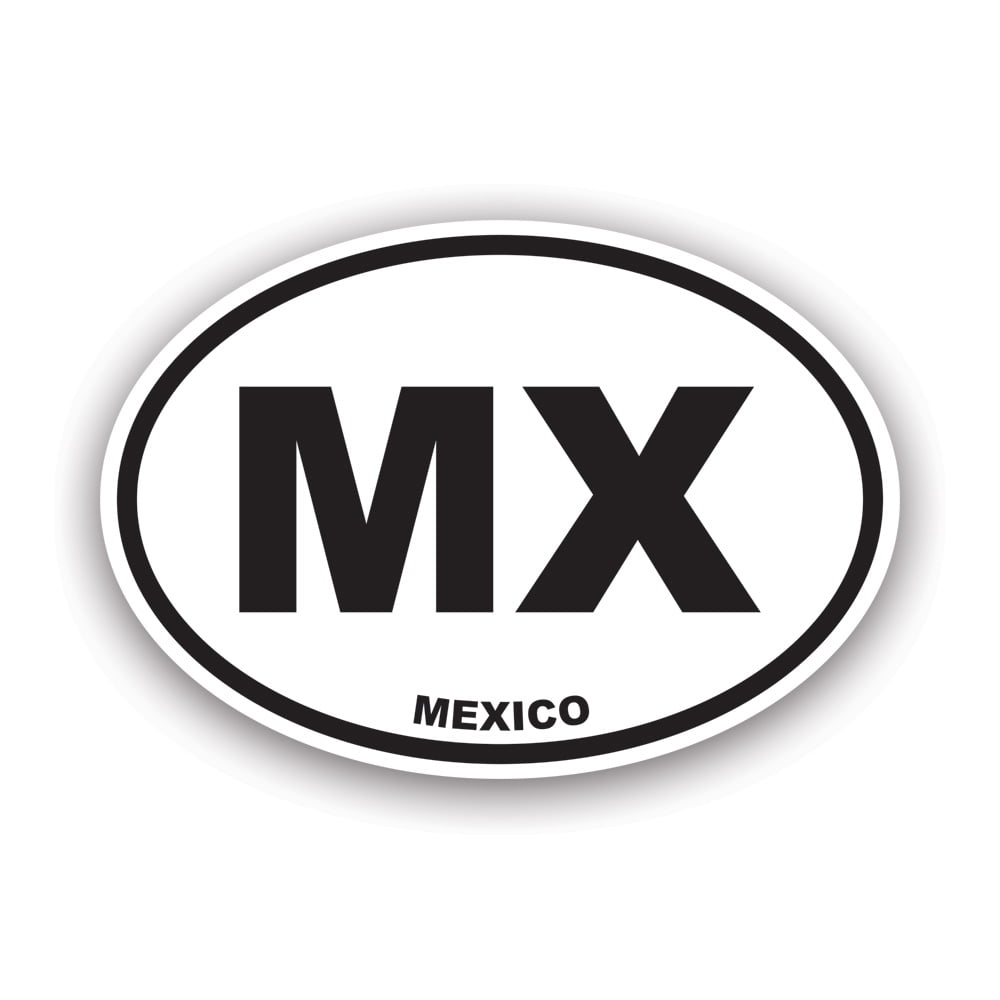 Mexico Oval Sticker Decal - Self Adhesive Vinyl - Weatherproof - Made ...
