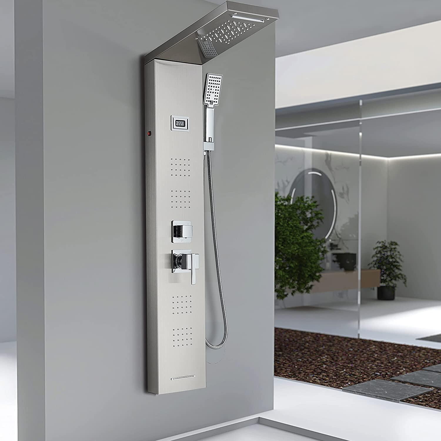 Zovajonia Shower Panel Tower System , Stainless Steel Shower Tower ...