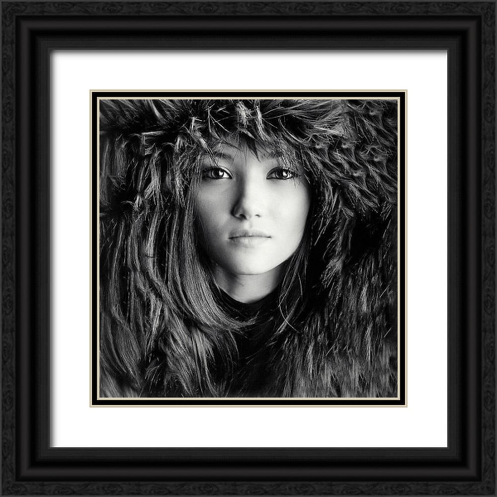 Hayman, Oren 26x26 Black Ornate Wood Framed with Double Matting Museum ...