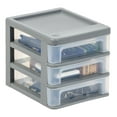 IRIS Small 3 Drawer Countertop Organizer, 2 Pack - Gray - Walmart.com