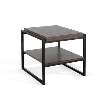 Sunny Designs Marina Oak Beach Pebble Wood End Table - Walmart.com