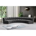 Meridian Furniture Infinity Gray Velvet 5pc. Modular Sectional ...
