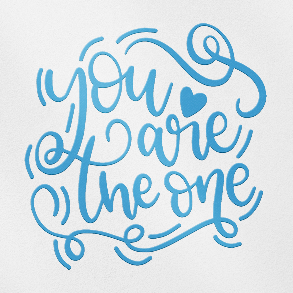 Transparent Decal Stickers Of You Are The One (Azure Blue) Premium ...