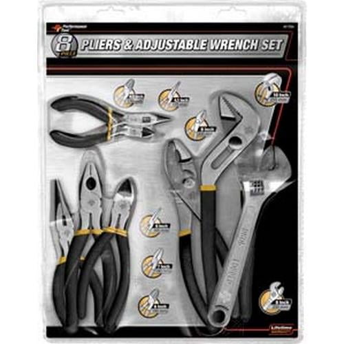 Performance Tool W1704 Pliers And Wrench Set, 8-Piece - Walmart.com