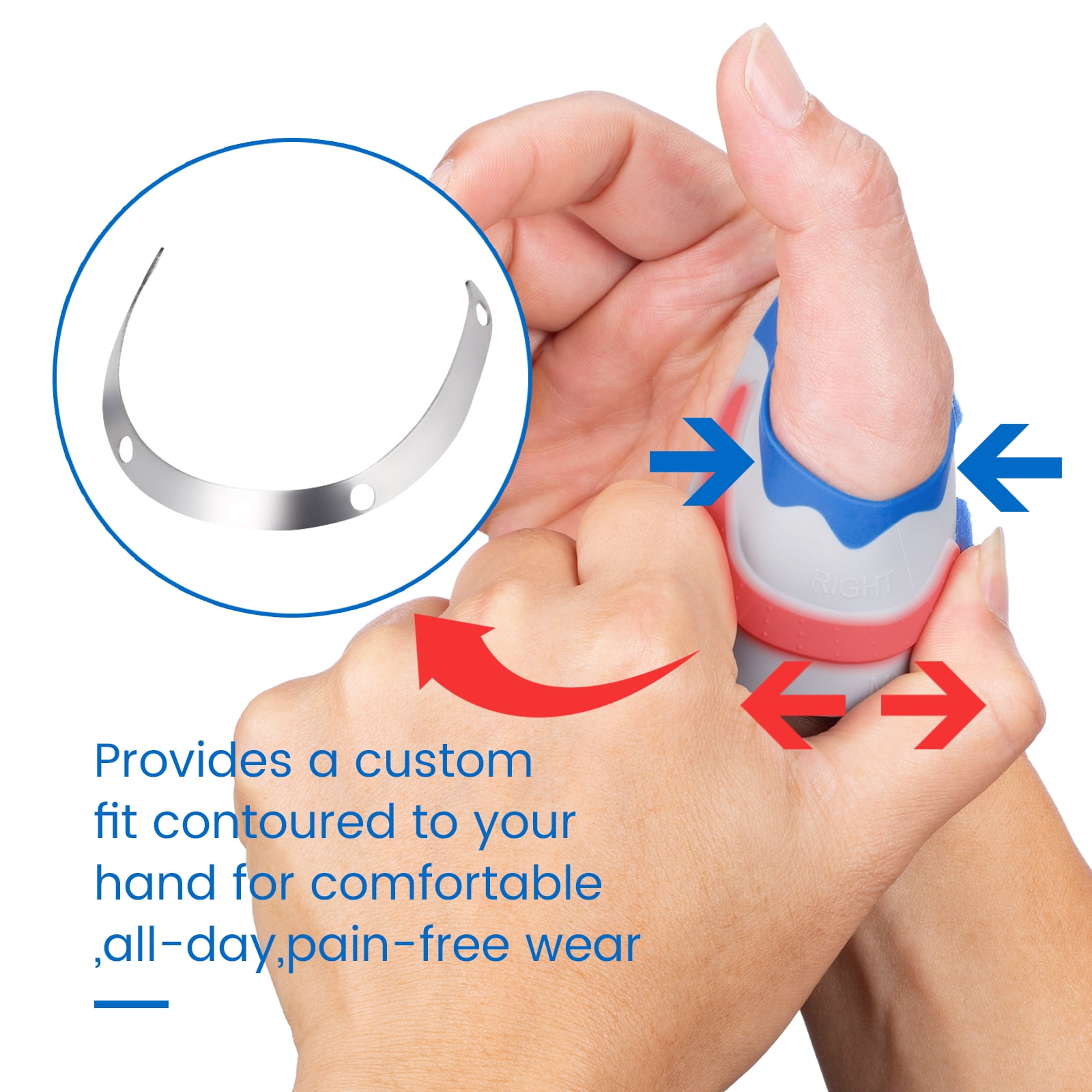 Buy VELPEAU Thumb Support Brace - CMC Joint Stabilizer Orthosis, Spica ...