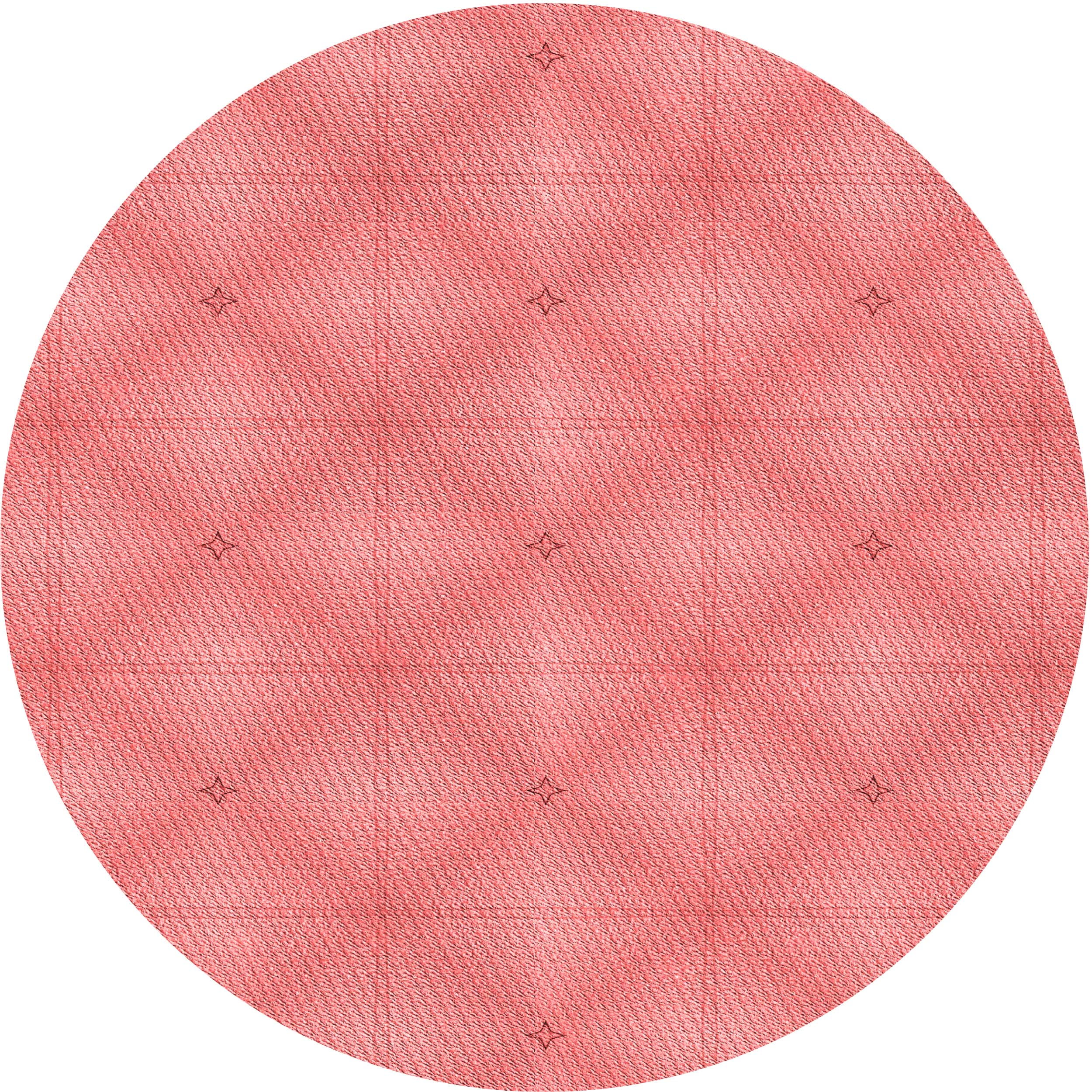 Ahgly Company Indoor Round Patterned Light Coral Pink Area Rugs, 8 ...
