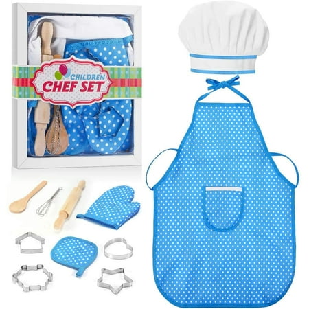 Complete Kids Cooking and Baking Set 11 Pcs Includes Apron for Little ...