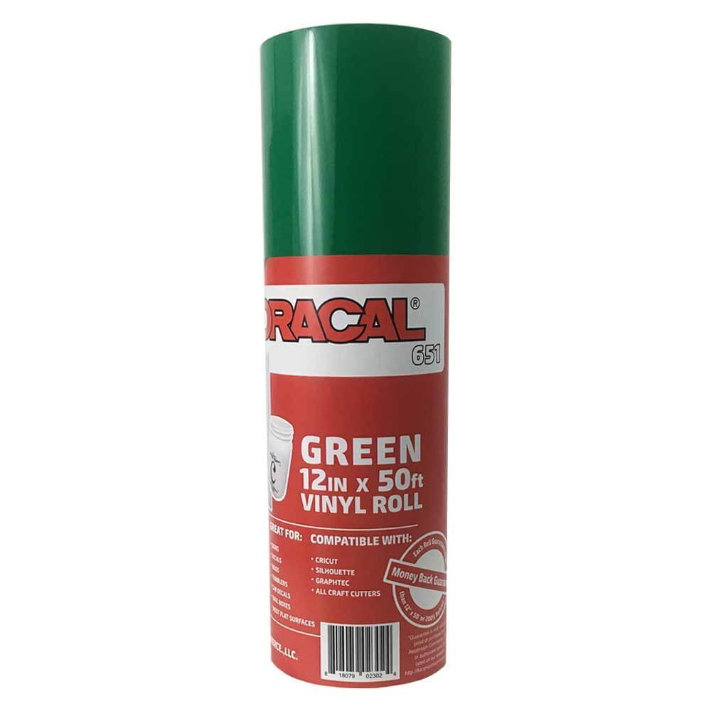 12" x 50ft Roll of Oracal 651 Green Craft Vinyl - Adhesive Vinyl for ...