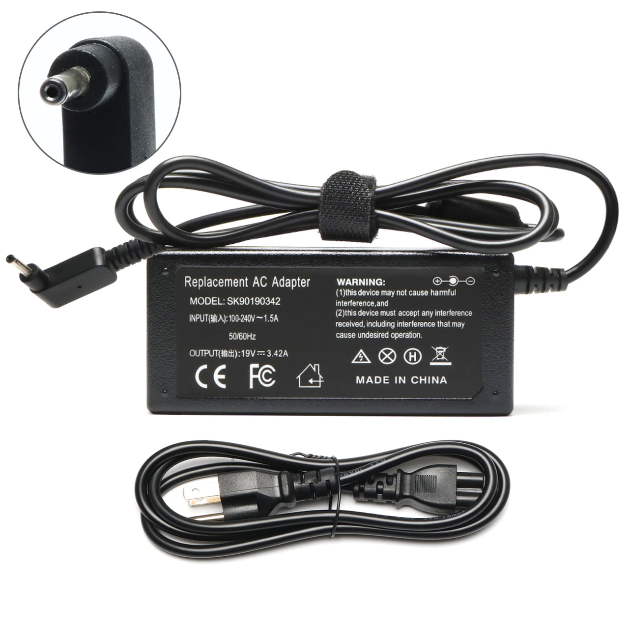 65W Laptop Charger for Acer Chromebook 15 14 13 11 R11 CB3 CB5 CB5-571 ...