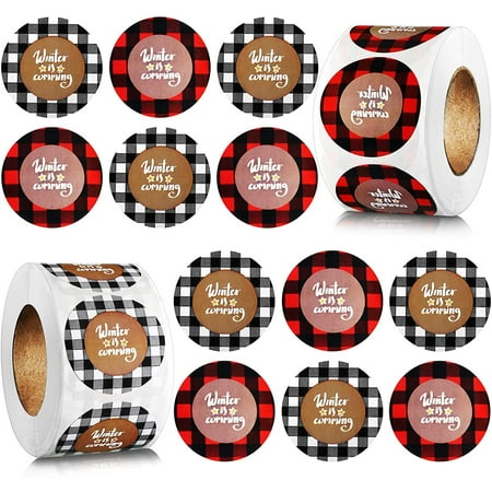 1000 Pieces Christmas Winter is Coming Stickers Roll Christmas Tags ...