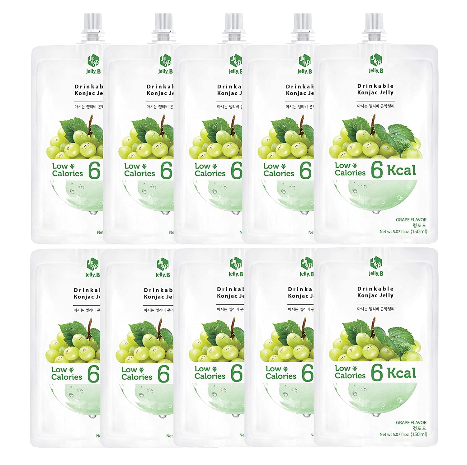 Jayone Drinkable Konjac Jelly 8 Flavors Apple, Mango, Peach, Lychee ...