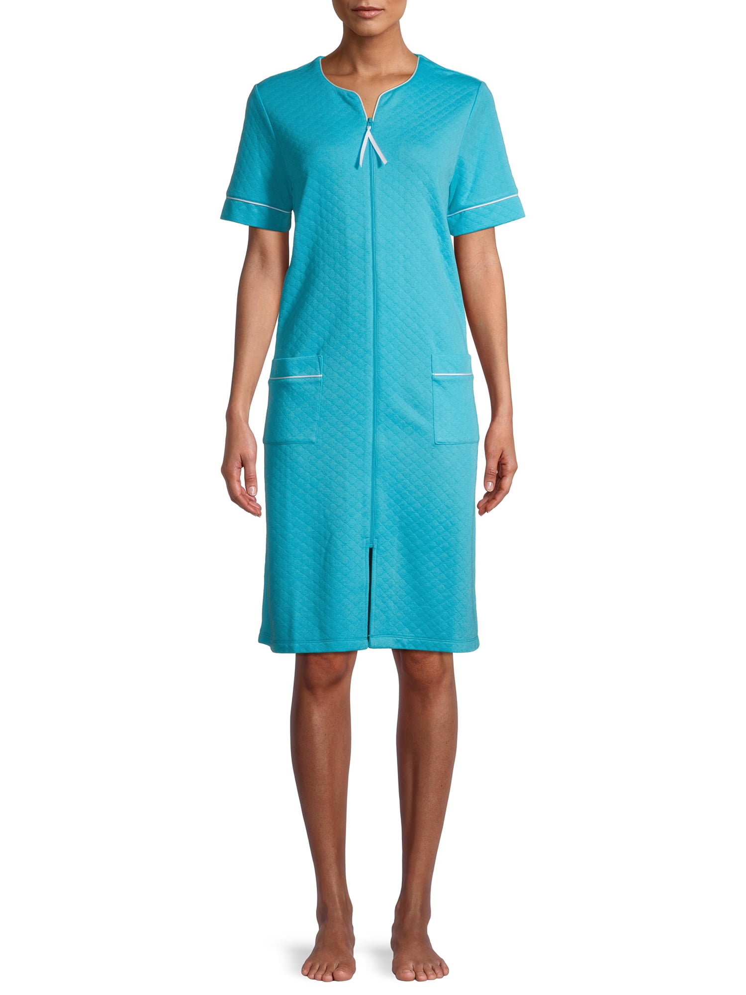 Secret Treasures Women's and Women's Plus Size Zip-Front Robe with ...