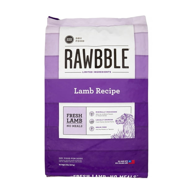 Bixbi Rawbble Limited Ingredients Grain-Free Lamb Recipe Dry Dog Food ...