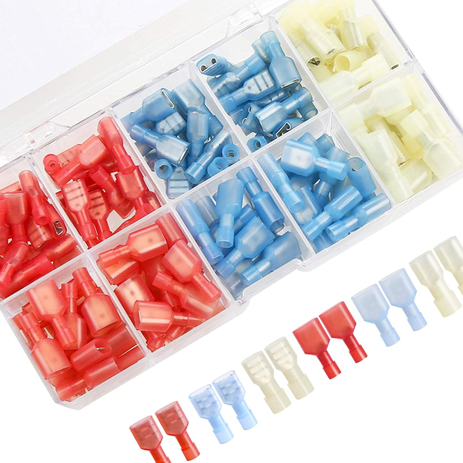 AIRIC 174pcs Quick Wire Disconnect Kit, Insulated Male/Female 6.3mm ...