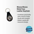 Cartoon Black And White Cats Metal Black Leather Keychain - Walmart.com