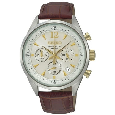 Seiko Chronograph Quartz Champagne Dial Men's Watch SSB383 - Walmart.com