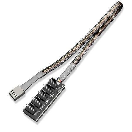 maskred Cooling Fan Splitter 5 Way PC CPU Cooling Fan Adapter 4pin ...