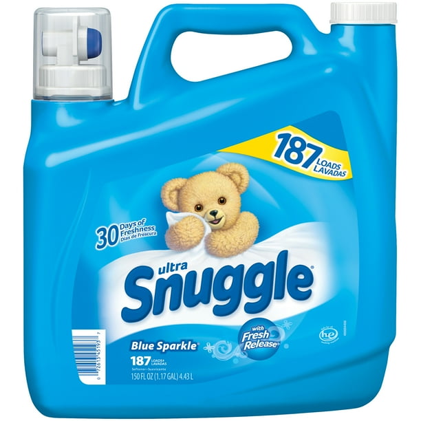 Snuggle Liquid Fabric Softener, Blue Sparkle, 150 Ounce, 187 Loads ...
