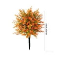 Artificial Fall Flower Garden Stake with Ground Spike Faux Orange ...