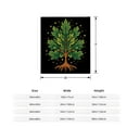 Durable Soft & Warm Flannel Blanket - Cozy Tree Design with Vibrant ...