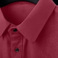DPTALR Men's Textured Polo Shirt Short Sleeve Casual Collared Button ...