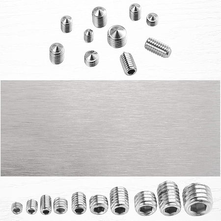 200 Grub Screws, Taper Head, M3 M4 M5 M6 M8 Hex Socket Screw Kits, 304 ...