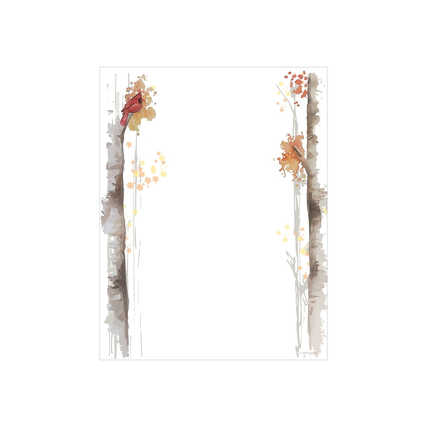 Great Papers! Fall Birch Holiday Letterhead Multicolor 80/Pack (2020130 ...