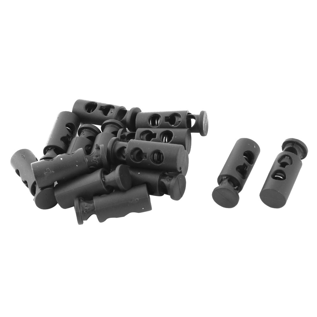 Conception plastique Adjustive Trou double ressort blocage cordon Noir ...