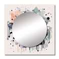 Designart "Vibrant Paradoxes Blue and Orange II" Abstract Square Mirror ...