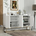 Buffet Sideboard Cabinet,Freestanding Storage Cabinet with 4 Doors and ...